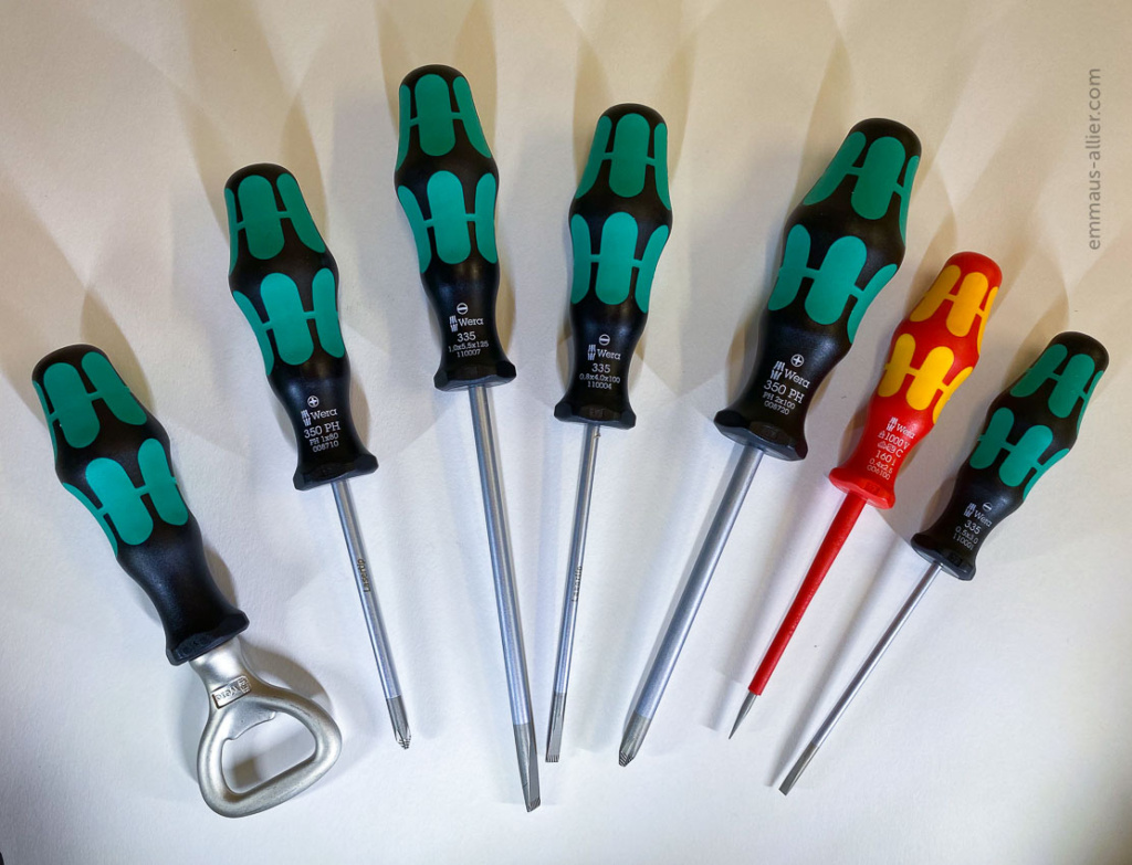 Set de Tournevis - Wera 6 Pièces Kraftform + 1 décapsuleur - Emmaüs Allier